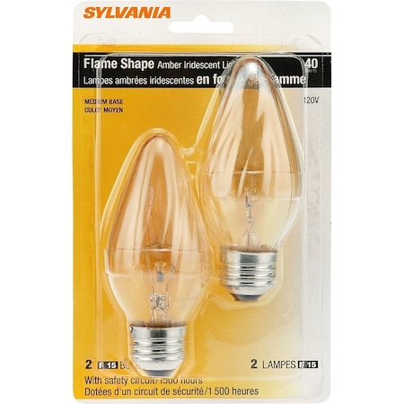 Sylvania Incandescent Lamp, 40 W, F15 Lamp, Medium E26 Lamp Base, 335 ...
