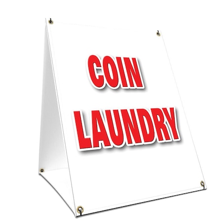 Signmission Coin Laundry, 24 Inch x 18 Inch A-frame Yard Sign, Plastic ...