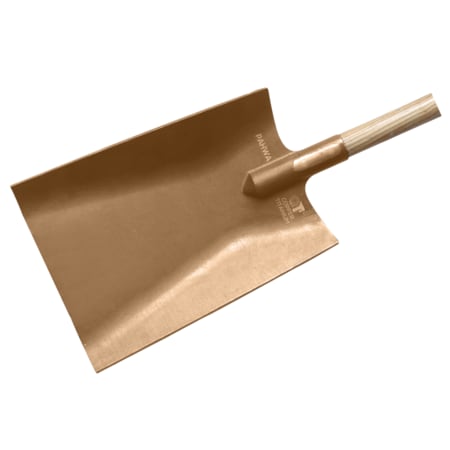 Pahwa Square Point Shovel, Copper Titanium Blade, Polished Ash Wood ...