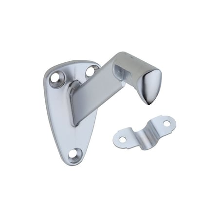 National Hardware Handrail Bracket with Strap, 250 lb, Zinc, Satin ...