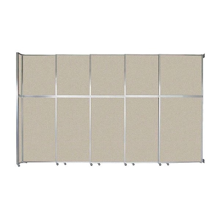 Versare Operable Wall Sliding Room Divider 15'7" x 10'3/4" Sand Fabric ...