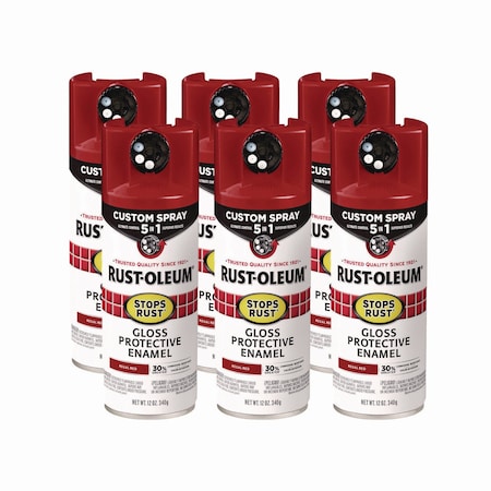Rust-Oleum Stops Rust 5-in-1 Spray Paint, Gloss Regal Red, 12 oz ...