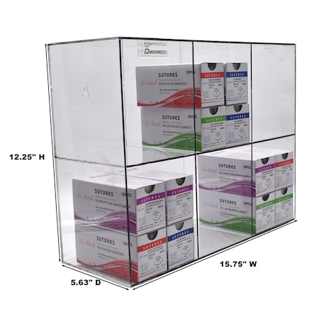 Omnimed Impact Resistant Wall Mounted Suture Rack (Double Tier) 304101 ...