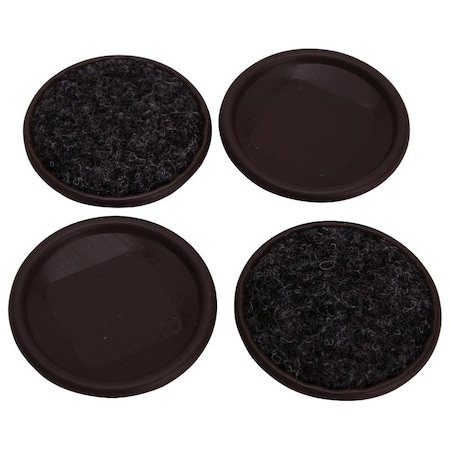 Prosource Furniture Castor Cup, Carpet/Steel, Brown, Brown, 3 x 3 in ...