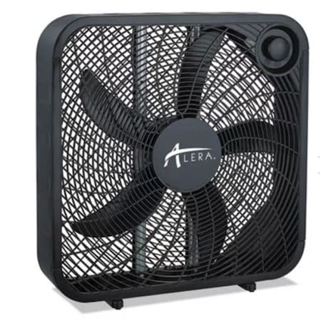 Alera Technologies Alera 20 in. 3-Speed Box Fan, Black FANBX20B | Zoro