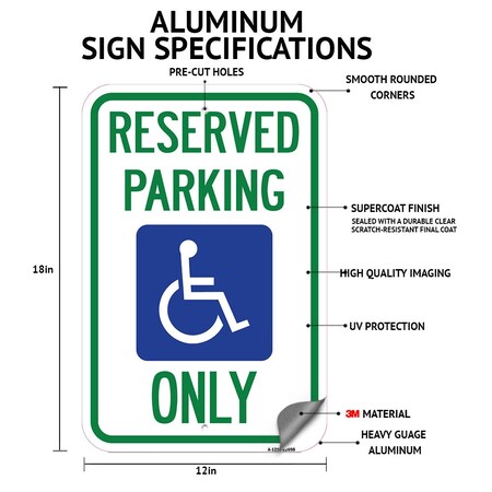 Signmission Compact or Subcompact Car Parking Only, 12'' X 18'' 2 Signs ...