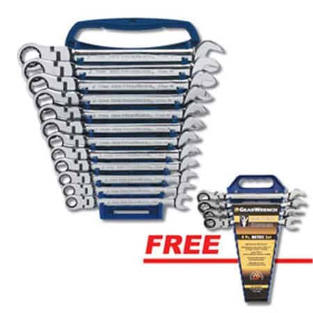 Kd Tools 9901D 12 pc. Metric Flex Head Combination Ratcheting ...