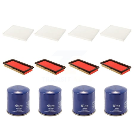 Pur 4X Air + 4X Cabin + 4X Engine Oil Filter 12 Total Kit For Nissan ...