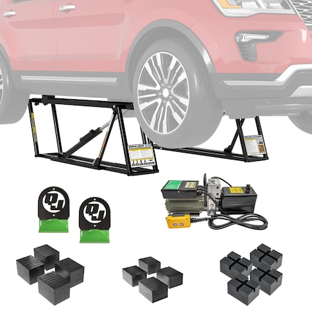 Quickjack 6000TLX Bundle: Wall Hangers + Pinch Weld Blocks 6,000lb ...