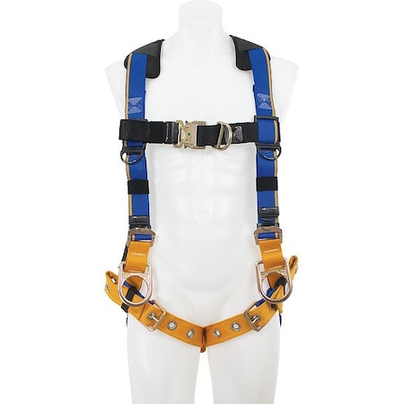 Werner Blue Armor Full Body Harness, M/L, 425 lb, Quick-Connect Chest ...