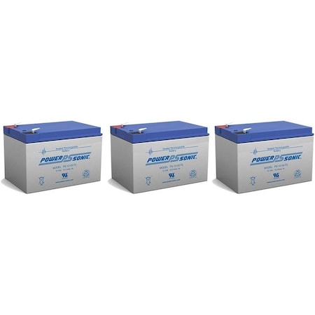 Power-Sonic PS-12120F2 12V 12Ah AGM Battery, 3PK PS-12120 F2 | Zoro
