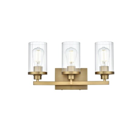 Living District Thane 18 Inch Wall Sconce In Satin Gold LD7316W18SG | Zoro