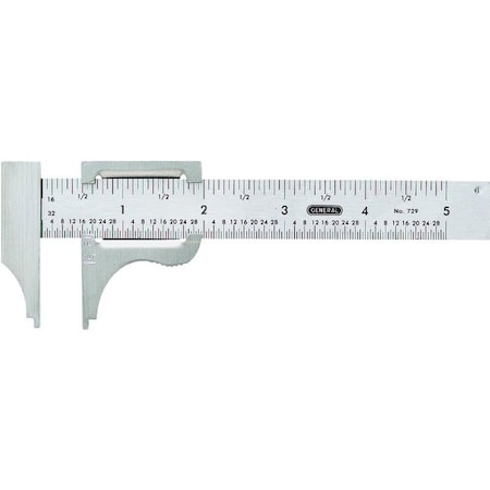 General Tools Slide Caliper, 0 to 4 in, SAE Graduation, Stainless Steel ...