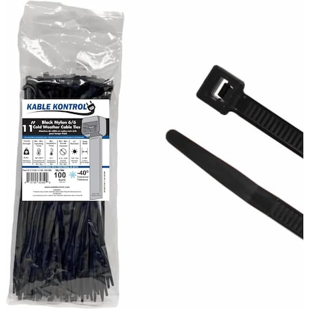 Kable Kontrol Cold Weather Cable Zip Ties, 11 in L, 3.062 in Max Bundle ...