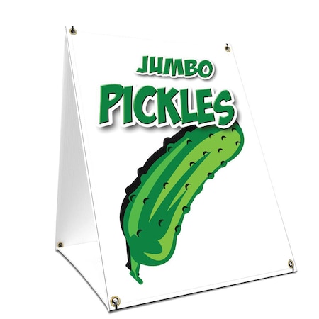 Signmission Jumbo Pickles, 24 Inch x 18 Inch A-frame Yard Sign, Plastic ...