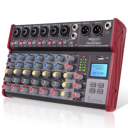 Pyle Pyle Professional Wireless DJ Audio Mixer, 8-Channel Bluetooth ...