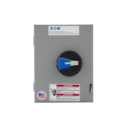 Eaton Safety Switch, Nonfusible, Three Phase, NEMA 12, 3R, Rotary ...