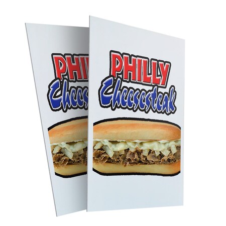 Signmission Philly Cheesesteak, Plastic Signs Only 24 Inch x 36 Inch ...