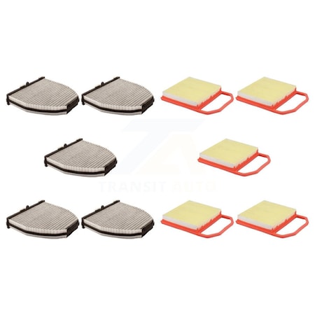 Pur 5x Air + 5x Cabin Filter 10 Total Kit For Mercedes-Benz E400 CLS400 ...
