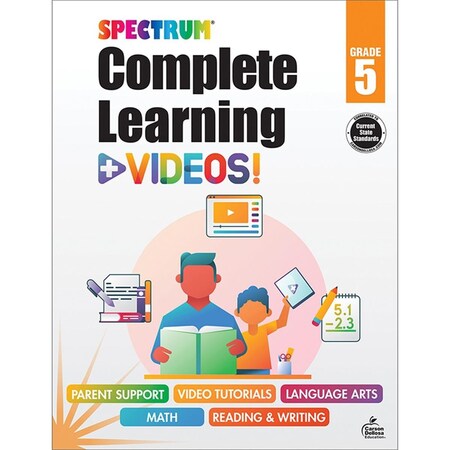 Carson Dellosa Spectrum Complete Learning Videos Grade 5 Workbook CD ...