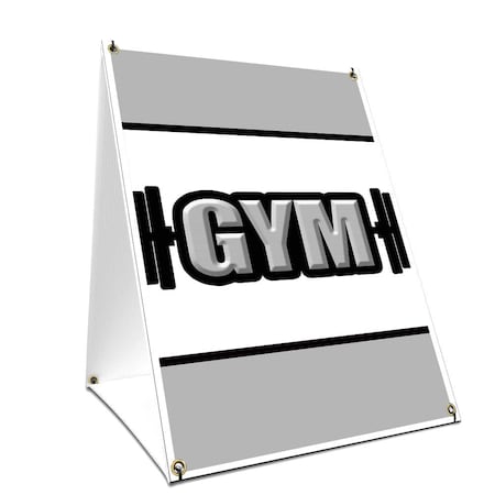 Signmission Gym, 24 Inch x 18 Inch A-frame Yard Sign, Plastic Sign SBC ...