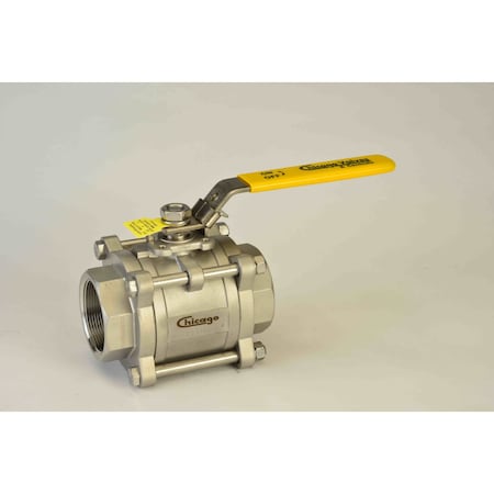 Chicago Valves And Controls 4", 3 Piece Full Port Stainless Steel Ball ...