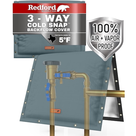 Redford Supply Co. 50"W x 40"H, Gray - 3 Way Opening Custom Backflow ...