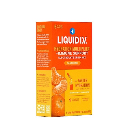 Liquid I.V. Hydration multiplier, 0.6 oz, Tangerine LVM-6014 | Zoro