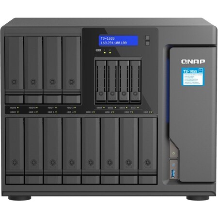 Qnap TS-1655 16-BAY HIGH-PERFORMANCE DESKTOP NAS, INTEL ATOM C5125 8C ...