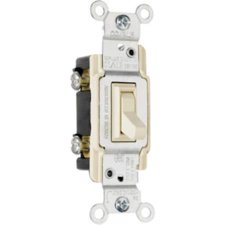 Legrand TradeMaster Series Toggle Switch, Ivory, 15 A, 120 VAC, Back ...