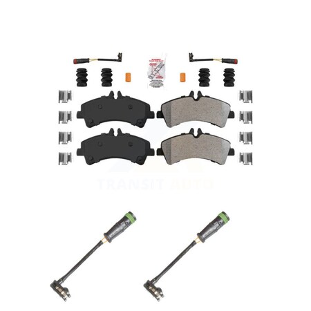 Ameribrakes Rear Ceramic Disc Brake Pads And Extra Wear Sensors Kit For ...
