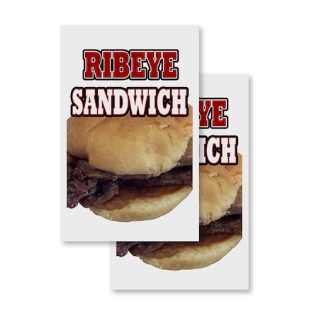 Signmission Ribeye Sandwich, Vinyl Decals Only 24 Inch x 36 Inch, Vinyl ...