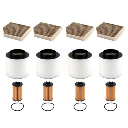 Pur 4x Air + 4x Cabin + 4x Engine Cartridge Oil Filter 12 Total Kit For ...
