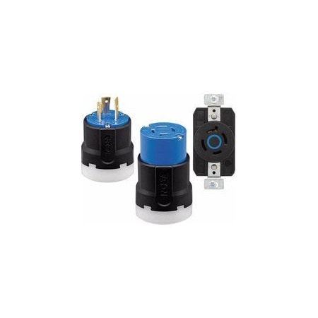 Eaton Locking Connector, L15-20, 20 A, 250V AC, Three Phase, 3 Pole ...