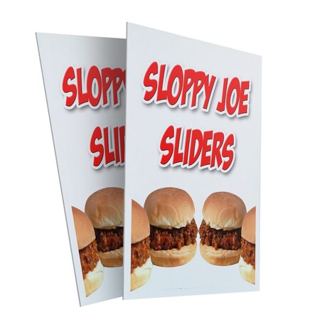 Signmission Sloppy Joe Sliders, Plastic Signs Only 24 Inch x 36 Inch ...