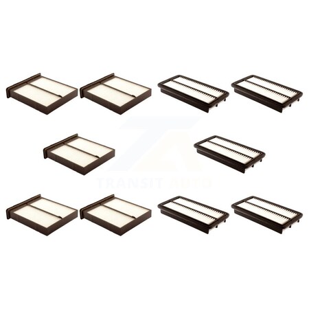 Pur 5x Air + 5x Cabin Filter 10 Total Kit For Suzuki SX4 Crossover KFL ...