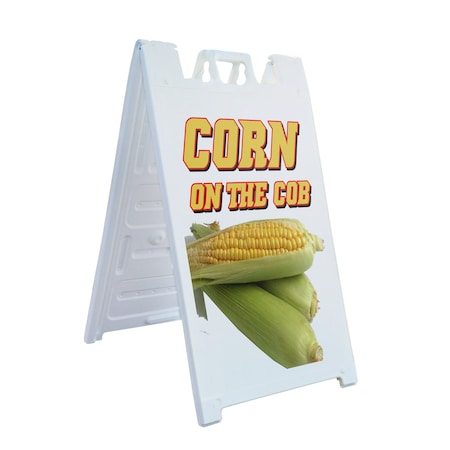 Signmission Corn On The Cob, A-Frame & 2 Decals Installed, Heavy-Duty ...