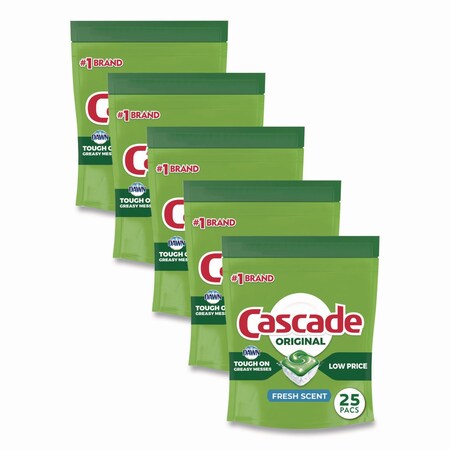 Cascade ActionPacs, Fresh Scent, 13.5 oz Bag, PK125 80675 | Zoro
