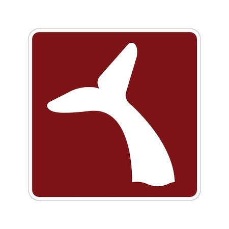 Sign Solutions Usa Whale Viewing (Symbol), 24 in W x Square, Aluminum ...