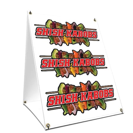 Signmission Shish Kabobs, 36 Inch x 24 Inch A-frame Yard Sign, Plastic ...