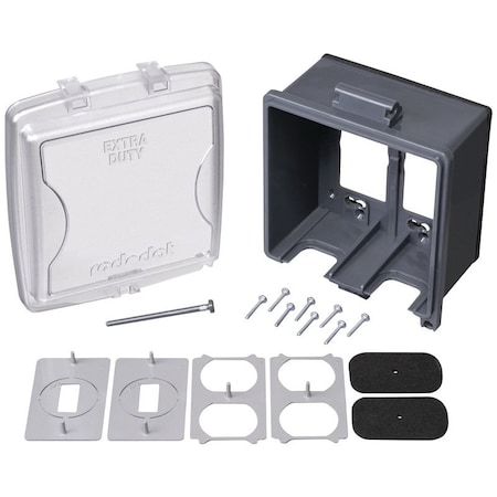 Red Dot Cover, 6-5/8 in L, 5-9/16 in W, Rectangular, Polycarbonate ...