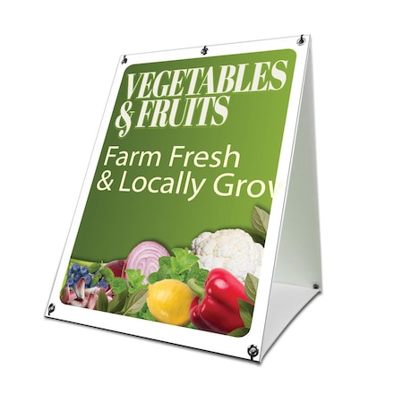 Signmission Vegetables And Fruits, 24 Inch x 18 Inch A-frame Yard Sign ...