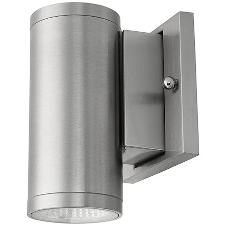 Sunlite 6in. LED Brushed Nickel Outdoor Tubular Wall Sconce Light ...