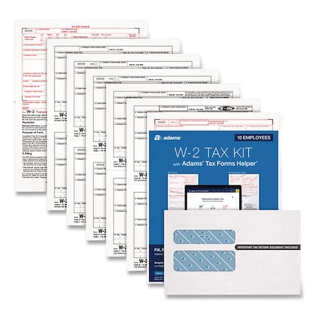 Adams Business Forms Six-Part W-2 Online Tax Kit, Six-Part Carbonless ...