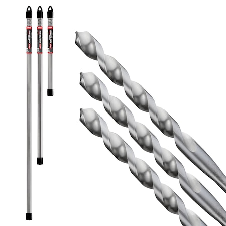 Bes Products 1/4'' x 24'' HSS Flex Bits, 3PK FLX1424PK3 | Zoro