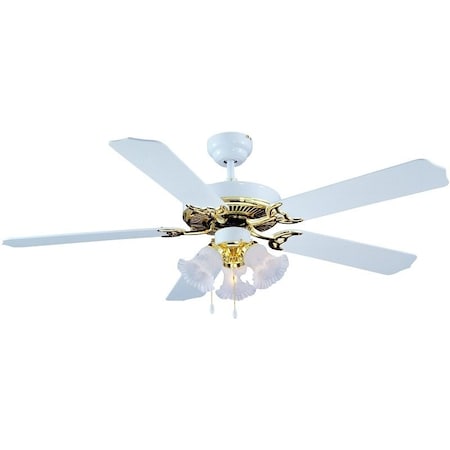 Boston Harbor Ceiling Fan, 0.8 A, 120 V, 5-Blade, 52 in Sweep, 2942 cfm ...