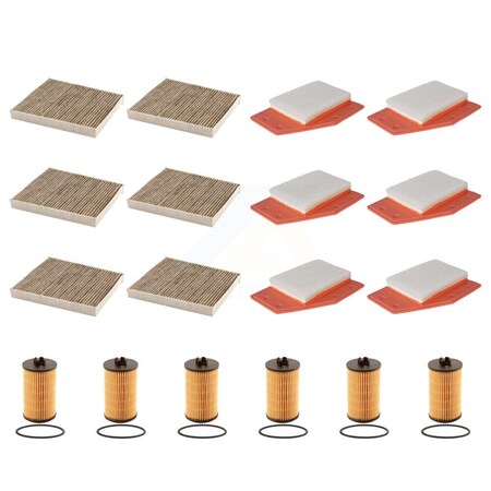 Pur 6X Air + 6X Cabin + 6X Engine Cartridge Oil Filter 18 Total Kit For ...
