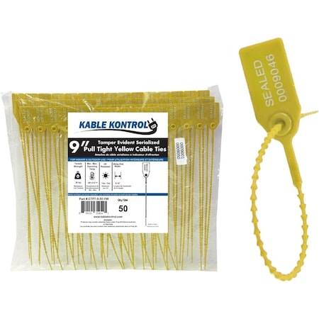 Kable Kontrol Identification & Tamper Proof Cable Zip Ties, 9 in L ...