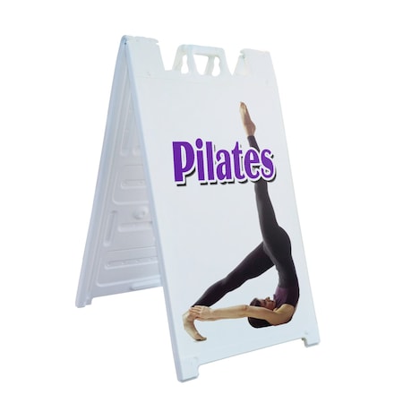 Signmission Pilates, A-Frame & 2 Decals Installed, Heavy-Duty Plastic ...