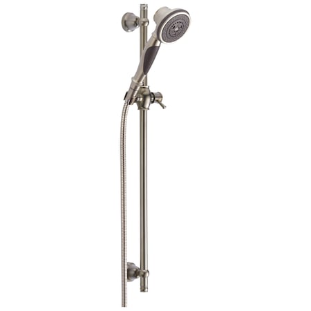 Delta Slide Bar Hand Shower, Stainless, Wall 57021-SS | Zoro